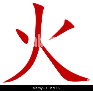 Chinese character for fire Stock Photo - Alamy