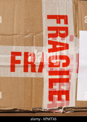 fragile warning sign label tag isolated over white background Stock ...