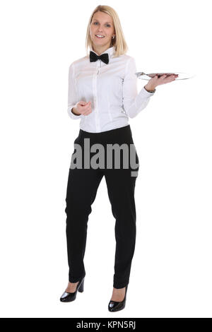 kellner oberfrauenwald young waitress restaurant blonde thumbs up ...