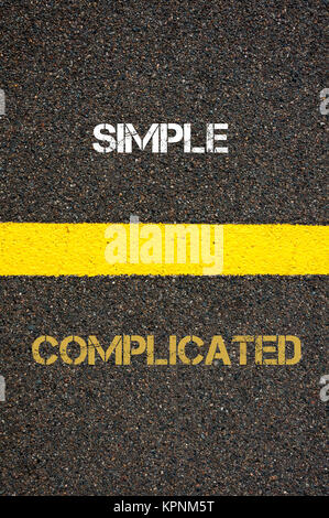Street Sign Simple versus Complicated Stock Photo - Alamy
