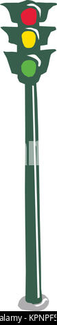 Isolated abstract stop light cartoon illustration over white background ...