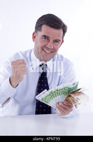 Man's hand holding 50 euro banknotes fan-shaped Stock Photo - Alamy
