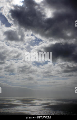 clouds cast their shadows on the ocean surface Stock Photo - Alamy