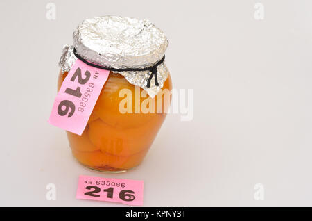 prize winning fruit jar Stock Photo - Alamy