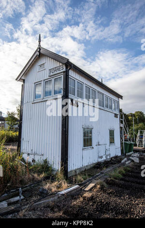 The quaint old rustic Signal Box at Arley Railway Station, Shropshire ...