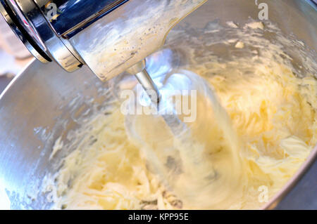 Creaming Butter in Stand Mixer for Cookies Stock Photo - Alamy
