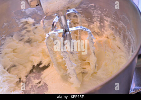 Creaming Butter in Stand Mixer for Cookies Stock Photo - Alamy