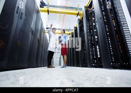 Man Working with Virtual Data Stock Photo - Alamy