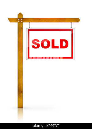 Real Estate Sign – Sold. 2D artwork. Computer Design Stock Photo - Alamy