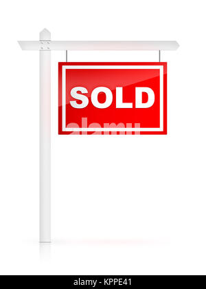 Real Estate Sign – Sold. 2D artwork. Computer Design Stock Photo - Alamy