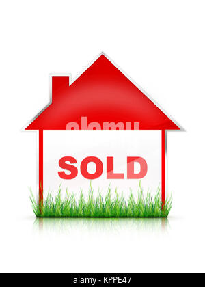 Real Estate Sign – Sold. 2D artwork. Computer Design Stock Photo - Alamy