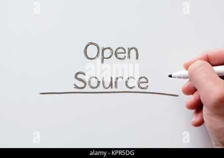 Open source written on whiteboard Stock Photo - Alamy