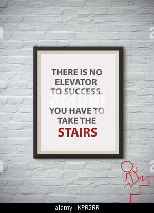 Inspirational Motivating Quote on Picture Frame Stock Photo - Alamy