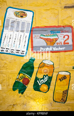Somali hand painted advertisments in Hargeisa, Somaliland Stock Photo ...
