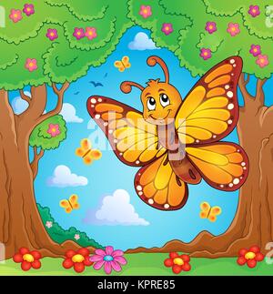 Happy butterfly topic image 6 Stock Photo - Alamy