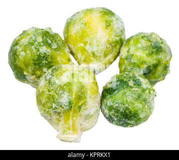Frozen Brussels sprout isolated on white Stock Photo - Alamy