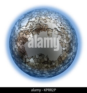 Australia on metallic Earth Stock Photo - Alamy