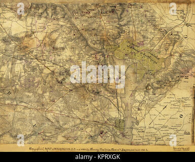 Washington, D.C., Showing the Union forts and defenses Stock Photo - Alamy