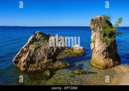 Miramare Strand bei Triest - Miramare beach near Trieste, Italy Stock ...