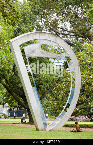 Throwback Sculpture by Neil Dawson, Albert Park, Auckland, North Island, New Zealand Stock Photo ...