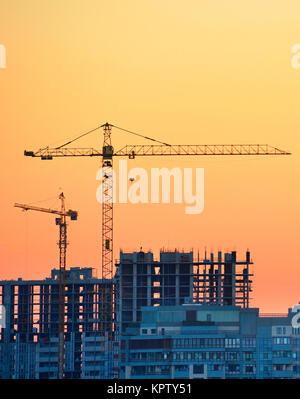 scaffold, scaffolding, firmament, sky, building, construction site, work Stock Photo - Alamy