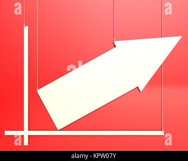Blank chart hang on red background image with hi-res rendered artwork ...