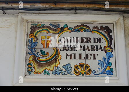 road signs in the province of valencia - spain Stock Photo - Alamy