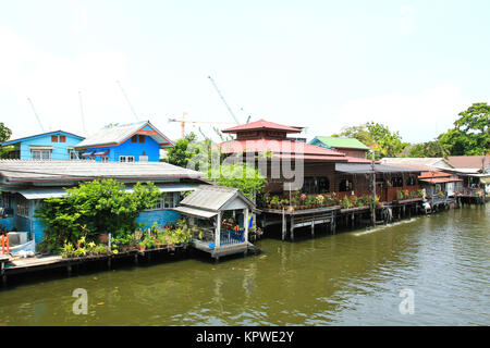 Riverside residential in Thailand Stock Photo - Alamy