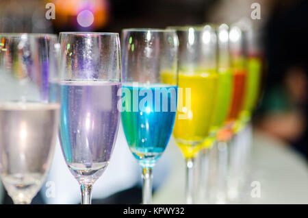 Colorful of syrup in glasses Stock Photo - Alamy