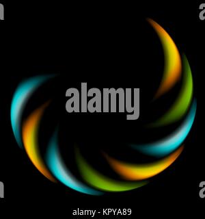 Colorful iridescent round logo on white background Stock Photo - Alamy
