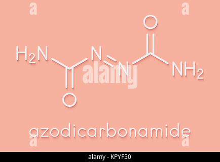 Azodicarbonamide food additive molecule. Used in bread production as ...