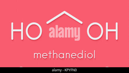 Methylene glycol (methanediol, formaldehyde monohydrate) molecule ...