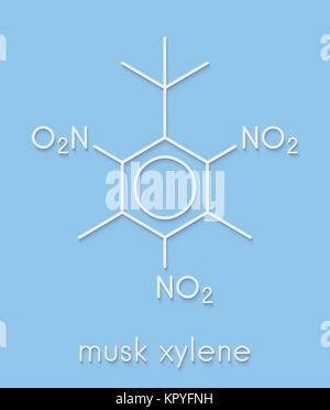 Musk xylene molecule. Highly persistent and bioaccumulative pollutant ...