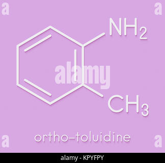 Toluidine (ortho-toluidine, 2-methylaniline) molecule. Suspected to be ...