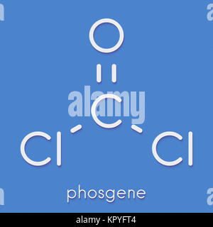 Phosgene molecule. Common chemical reagent, also used as chemical ...