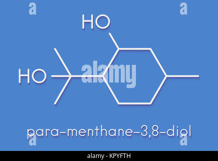 p-Menthane-3-8-diol (PMD, menthoglycol) insect repellent molecule ...