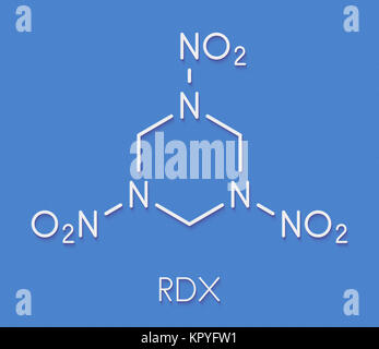 RDX explosive molecule Stock Photo - Alamy