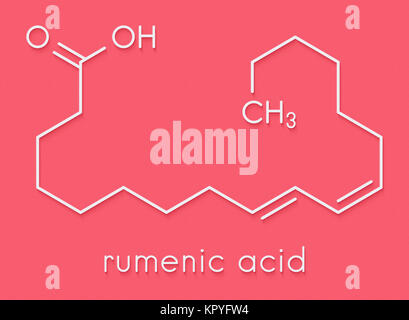 Rumenic acid (bovinic acid, conjugated linoleic acid, CLA) fatty acid ...