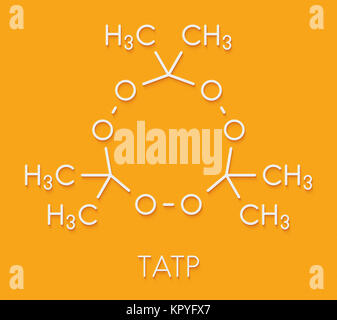 Acetone peroxide (triacetone peroxide, TATP) explosive molecule Stock ...