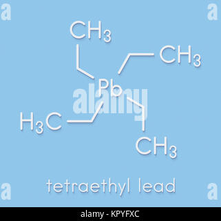 Tetraethyllead gasoline octane booster molecule. Neurotoxic organolead ...