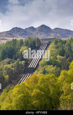 Loch Sloy Hydroelectric Power Station on the shores of Loch Lomond ...
