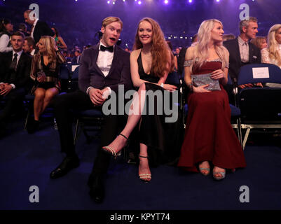 Jonnie Peacock and partner Sally Brown during the red carpet arrivals ...