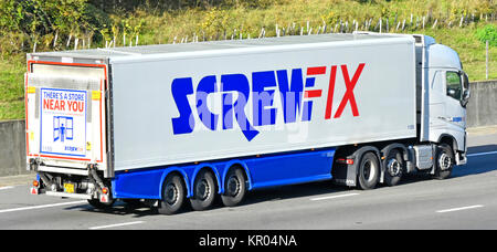 Screwfix articulated delivery trailer and hgv distribution lorry truck ...