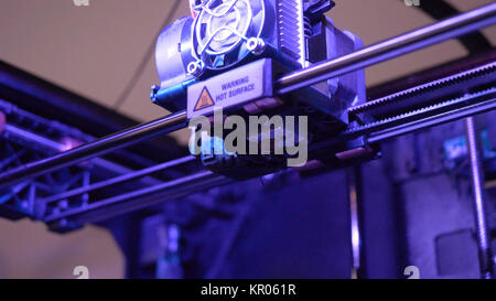 3d printer making plastic model printing machine working three ...