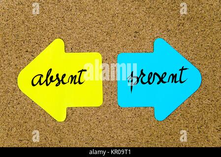 Message Absent versus Present Stock Photo - Alamy