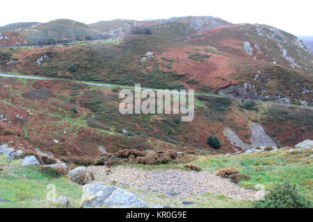 Sychnant Pass road and Fairy Glen in North Wales Stock Photo - Alamy