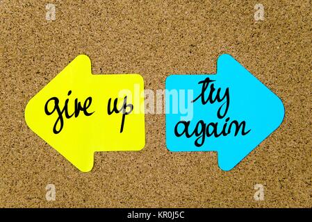 Try again text sign. Try again design logo. Persistence and ...