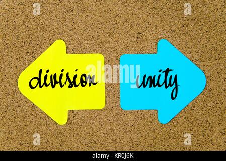 Message Division versus Unity Stock Photo - Alamy