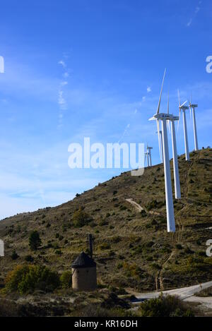 WIND TURBINES IN THE PROVINCE OF NAVARRE - SPAIN Stock Photo - Alamy