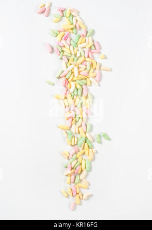 top view of breakfast cereal puffs isolated on pink,stock image Stock ...